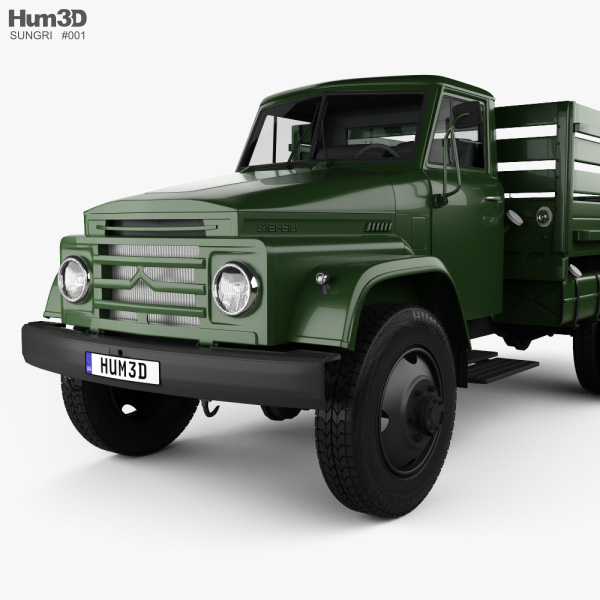 Sungri 61NA Flatbed Truck 1979 3D model - Download Truck on 3DModels.org