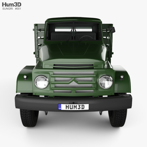 Sungri 61NA Flatbed Truck 1979 3D model - Download Truck on 3DModels.org