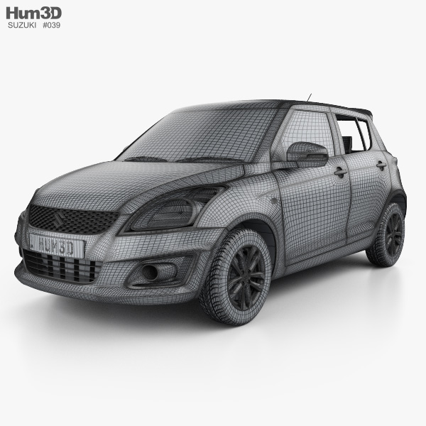 Suzuki Swift SZ-L hatchback 5-door 2017 3D model - Download Hatchback ...
