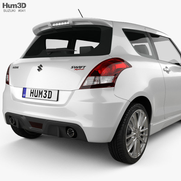 Suzuki Swift Sport hatchback 3-door 2017 3D model - Download Hatchback ...
