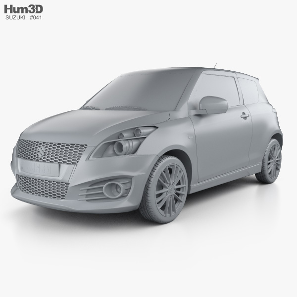 Suzuki Swift Sport hatchback 3-door 2017 3D model - Download Hatchback ...