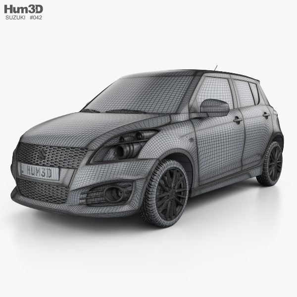 Suzuki Swift Sport hatchback 5-door 2017 3D model - Download Hatchback ...