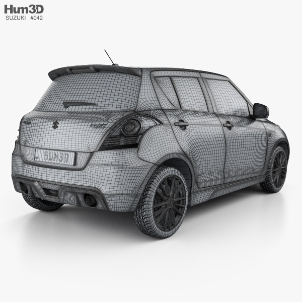 Suzuki Swift Sport hatchback 5-door 2017 3D model - Download Hatchback ...