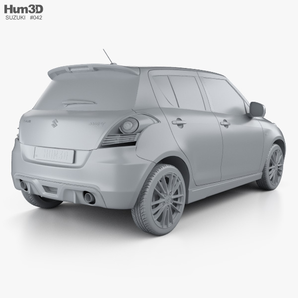 Suzuki Swift Sport hatchback 5-door 2017 3D model - Download Hatchback ...