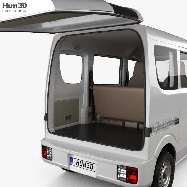 Suzuki Every with HQ interior 2020 3D model - Download Van on 3DModels.org