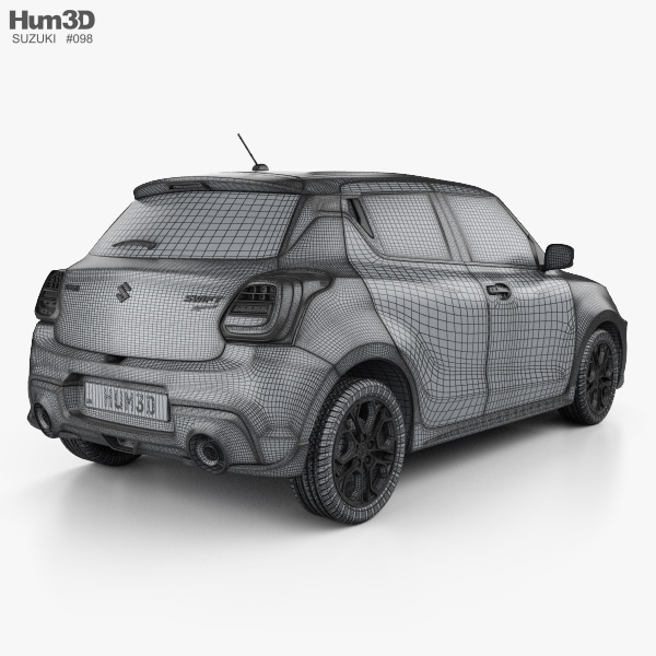 Suzuki Swift Sport with HQ interior 2020 3D model - Download Hatchback ...