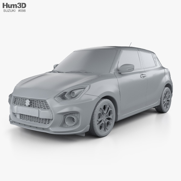 Suzuki Swift Sport with HQ interior 2020 3D model - Download Hatchback ...