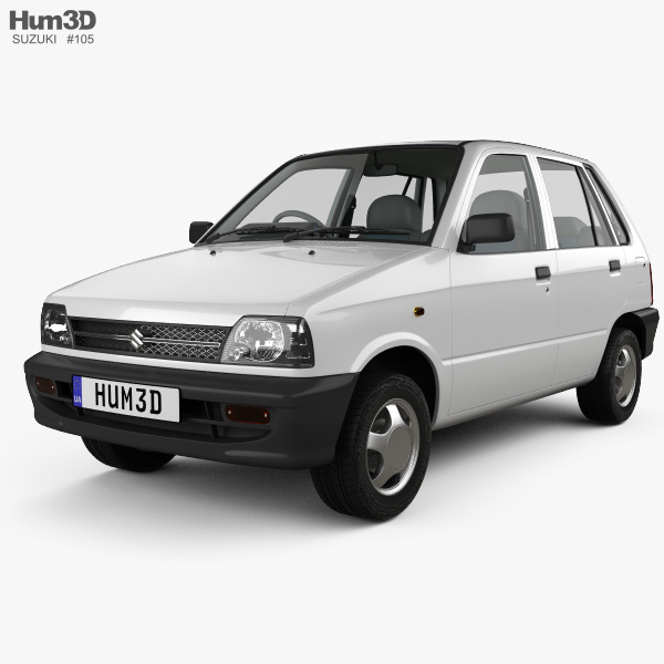 Suzuki Maruti 800 with HQ interior 2000 3D model - Download Hatchback ...