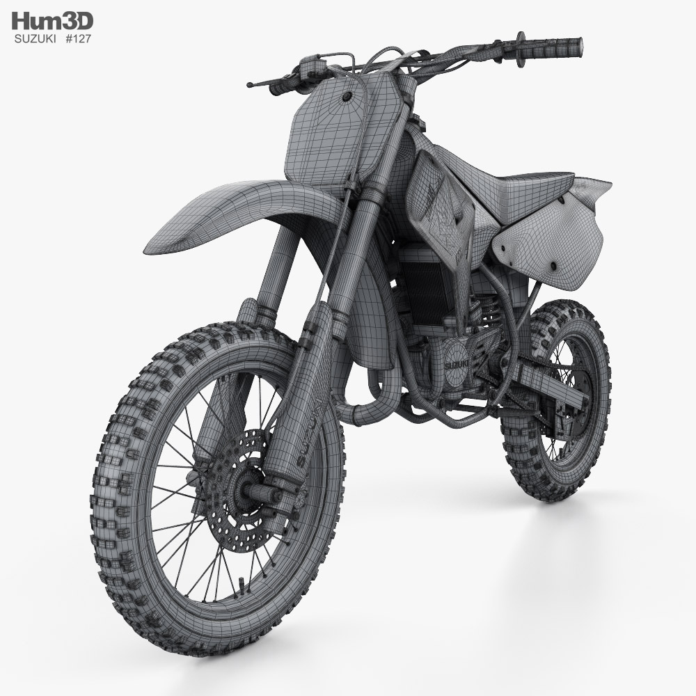 Suzuki RM85 2000 Modelo 3D - Descargar Motocicletas on 3DModels.org