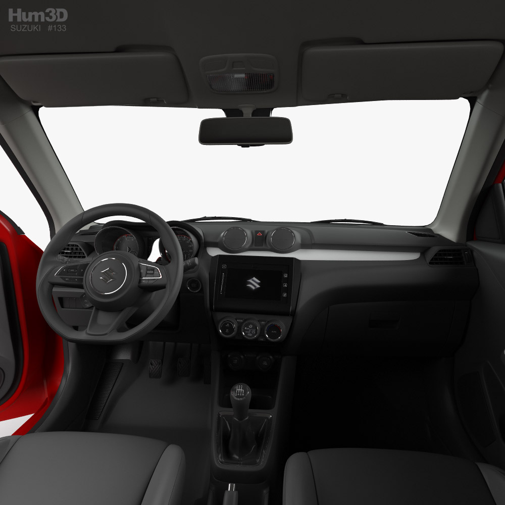Suzuki Swift with HQ interior 2020 3D model - Download Hatchback on ...