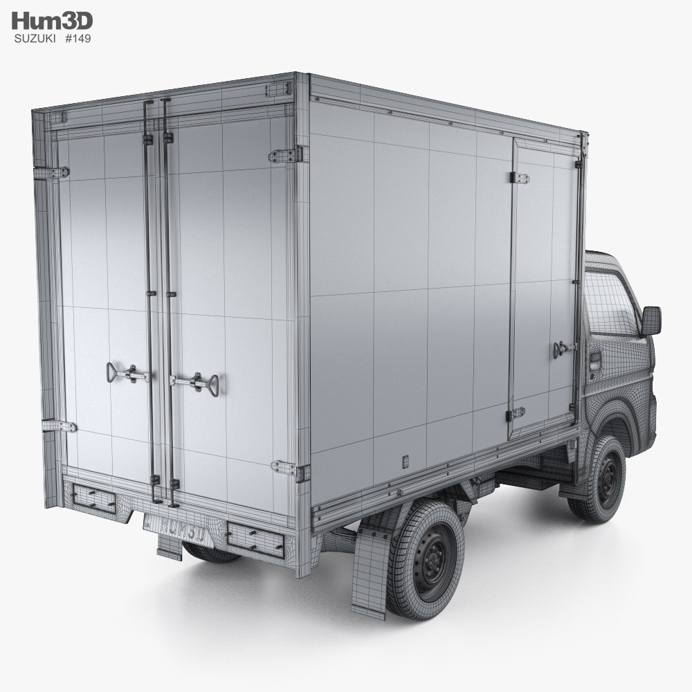 Suzuki Carry Box Truck 2022 3D model - Download Truck on 3DModels.org
