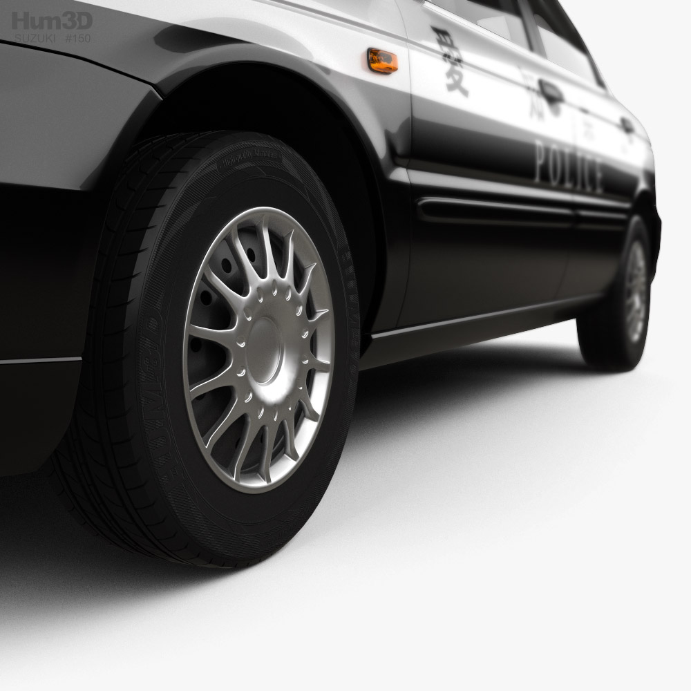 Suzuki Cultus Police sedan 2003 3D model - Download Sedan on 3DModels.org