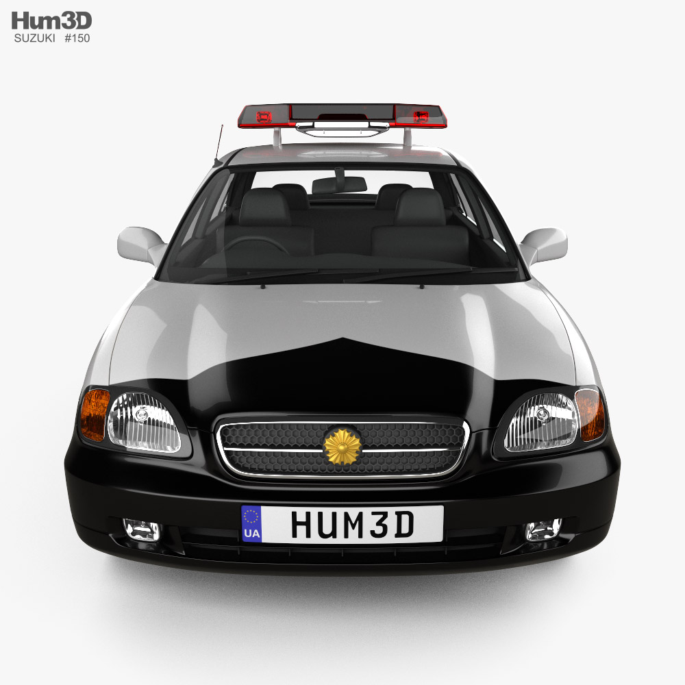 Suzuki Cultus Police sedan 2003 3D model - Download Sedan on 3DModels.org
