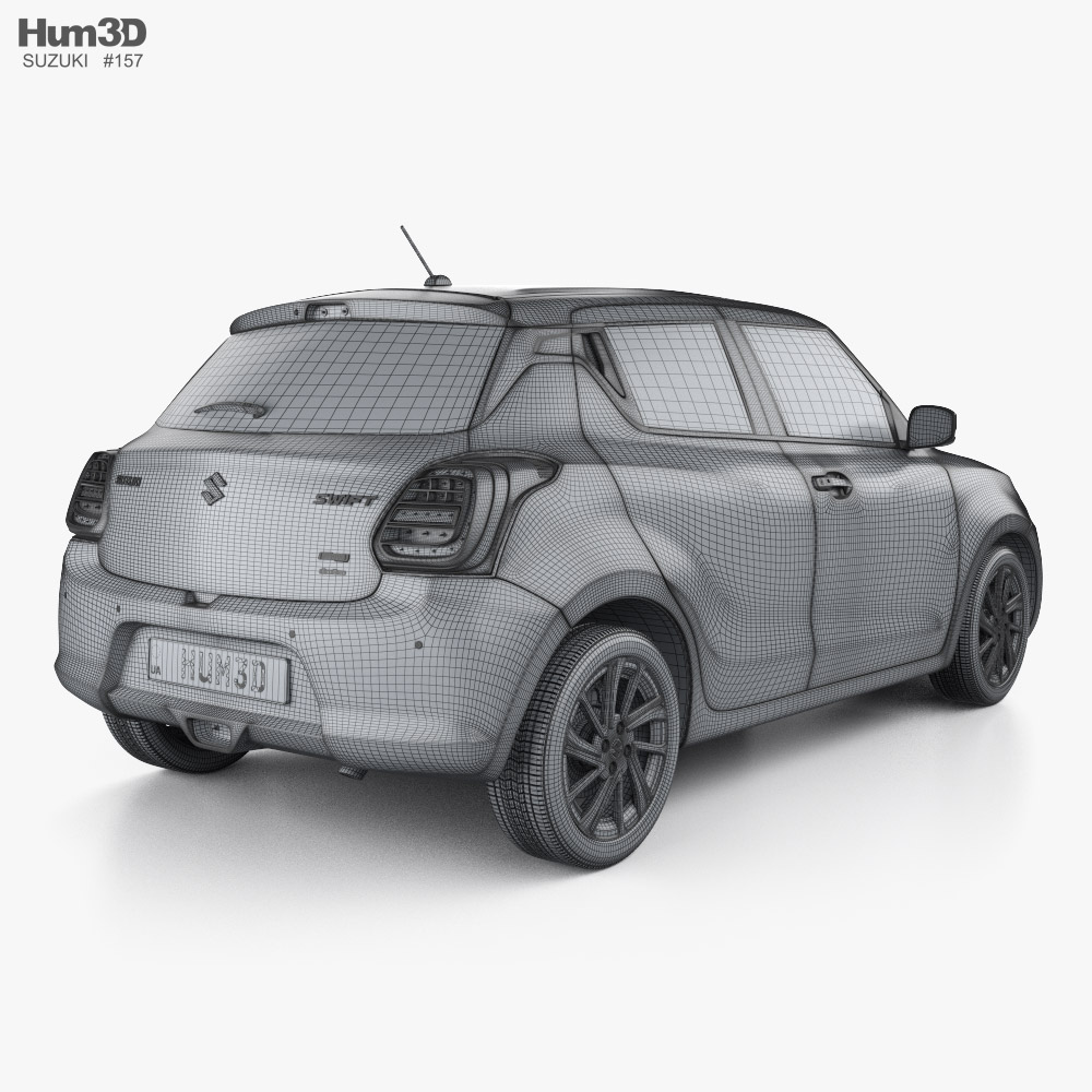 Suzuki Swift Hybrid AllGrip 2023 3D model - Download Hatchback on ...