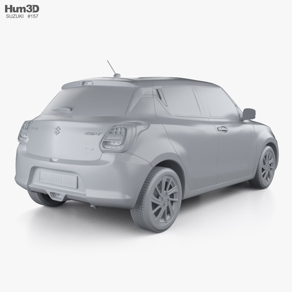 Suzuki Swift Hybrid AllGrip 2023 3D model - Download Hatchback on ...