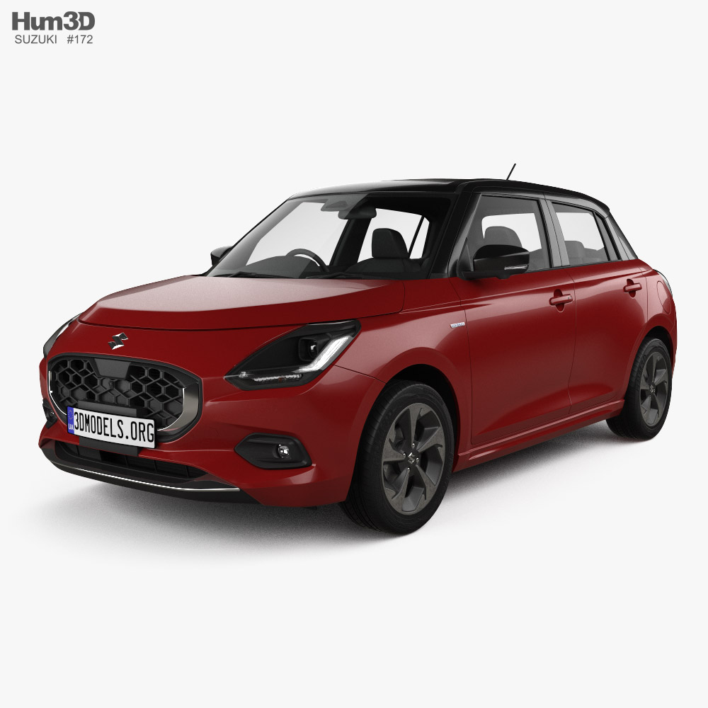Suzuki Swift Hybrid JP-spec 2025 3D model - Download Hatchback on ...