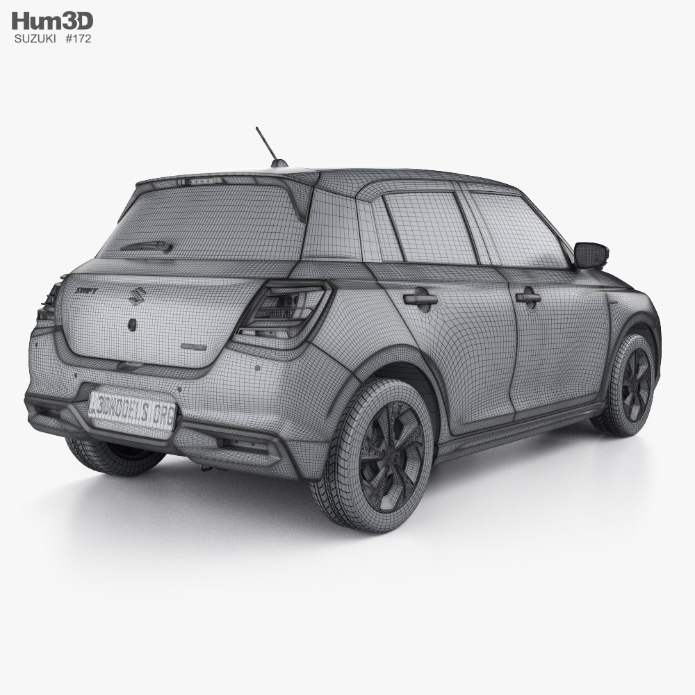 Suzuki Swift Hybrid JP-spec 2025 3D model - Download Hatchback on ...