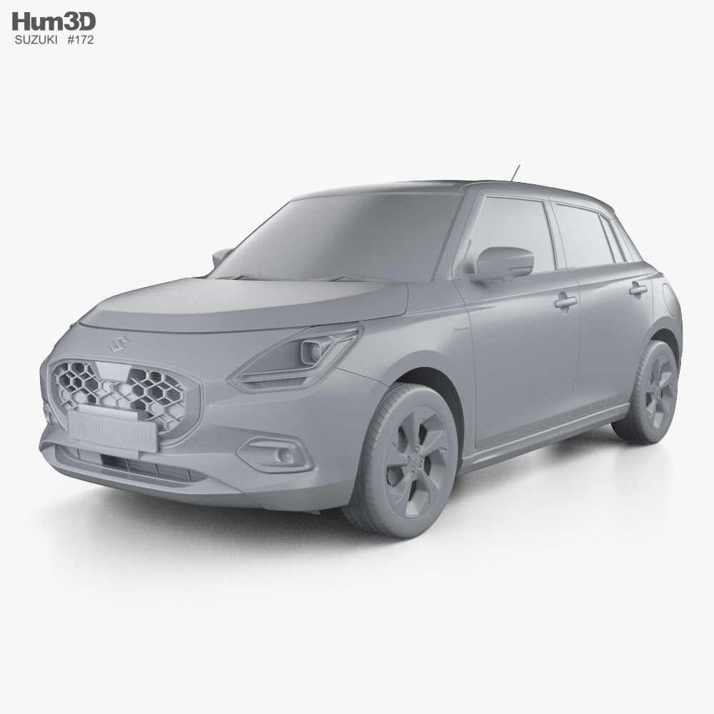 Suzuki Swift Hybrid JP-spec 2025 3D model - Download Hatchback on ...