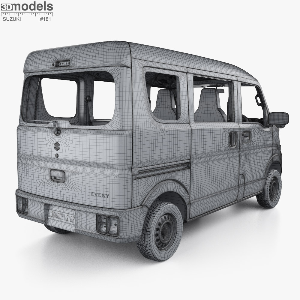 Suzuki Every with HQ interior and engine 2018 3D model - Download Van ...