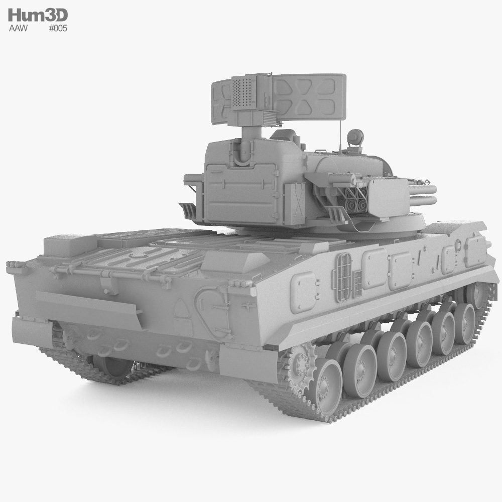 2K22 Tunguska 3D model - Download Artillery systems on 3DModels.org