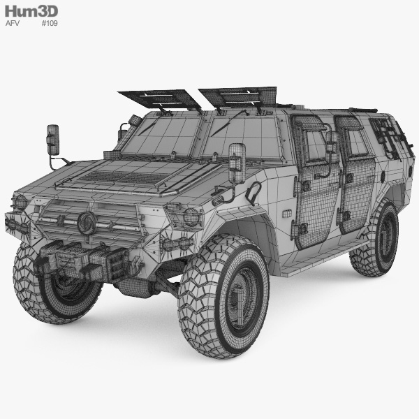 Dongfeng CSK-131 Mengshi 3D model - Download Military Automobile on ...