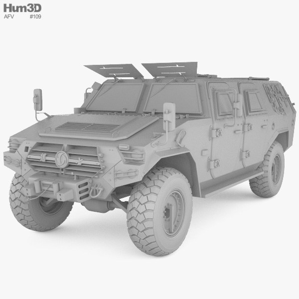 Dongfeng CSK-131 Mengshi 3D model - Download Military Automobile on ...