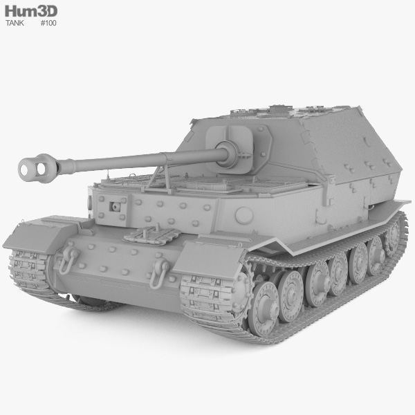 Elefant Tank Destroyer 3D model - Download Artillery systems on ...