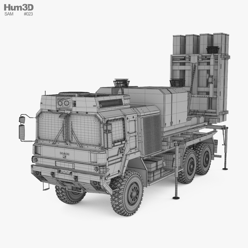IRIS-T SL launcher 3D model - Download Artillery systems on 3DModels.org