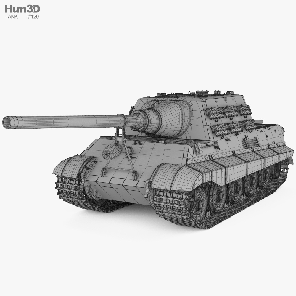 Destructor de Tanques Alemán Jagdtiger Modelo 3D - Descargar Carro de ...