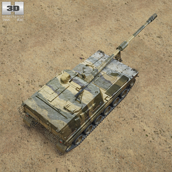 K9 썬더 자주포 3D 모델 - 다운로드 포병 시스템 켜기 3DModels.org