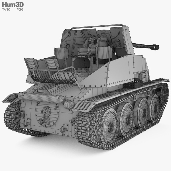 Marder III 구축전차 3D 모델 - 다운로드 전차 on 3DModels.org