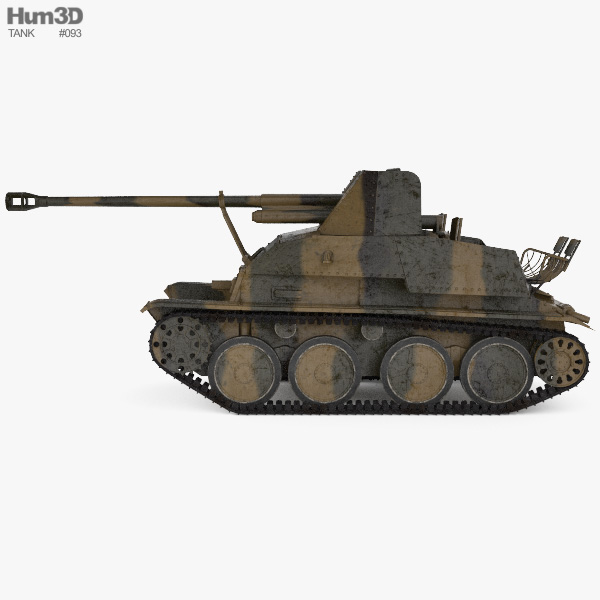 Marder III 구축전차 3D 모델 - 다운로드 전차 on 3DModels.org