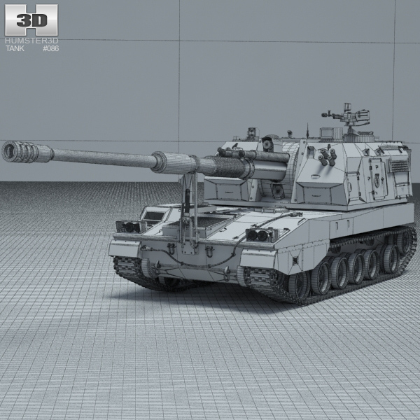 PLZ-05 Self-propelled Howitzer 3D model - Download Artillery systems on ...