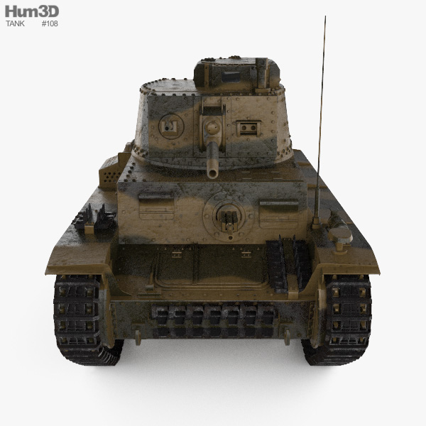 Panzer 38(t) 3D model - Download Tank on 3DModels.org