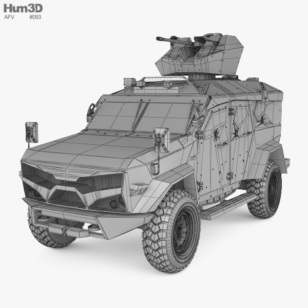 Plasan SandCat M-LPV 3D model - Download Fighting Vehicle on 3DModels.org