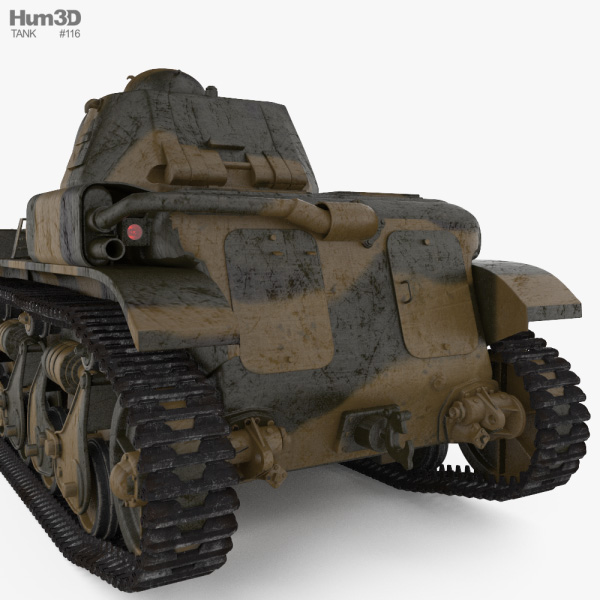Renault R35 3D model - Download Tank on 3DModels.org