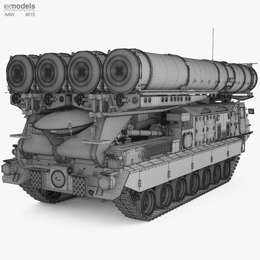 S-300V Missile System 3D model - Download Artillery systems on 3DModels.org