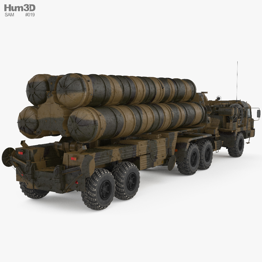 S-400 missile system 3D model - Download Artillery systems on 3DModels.org