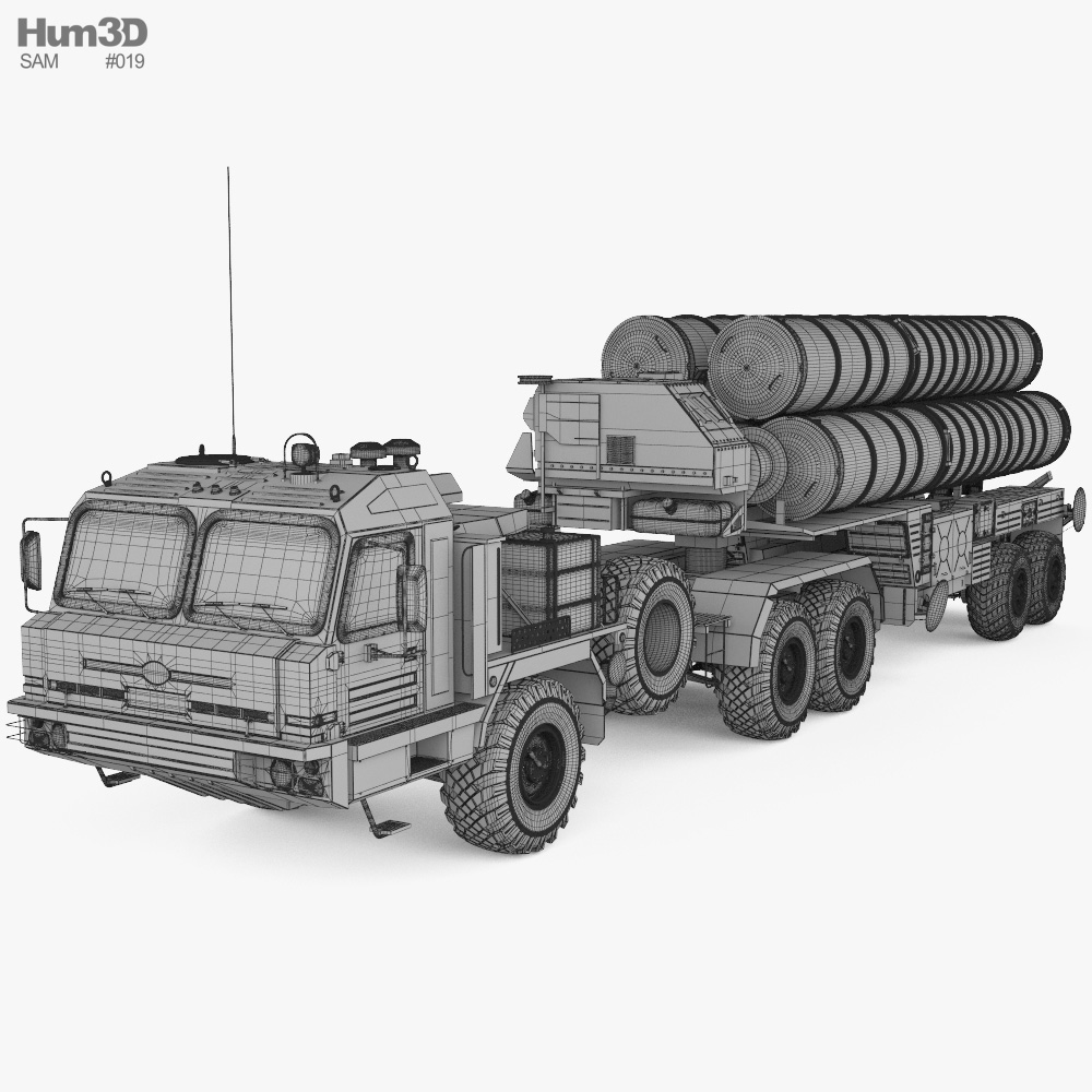 S-400 missile system 3D model - Download Artillery systems on 3DModels.org