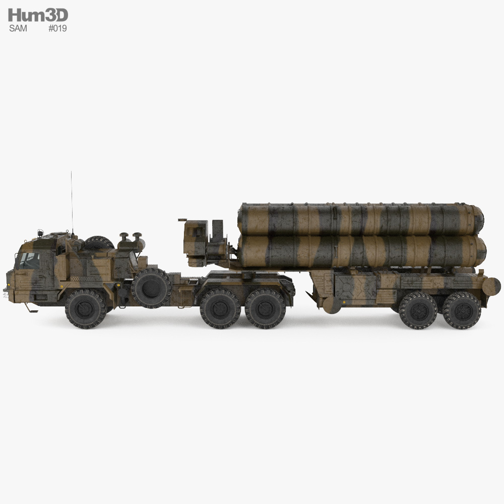 S-400 missile system 3D model - Download Artillery systems on 3DModels.org