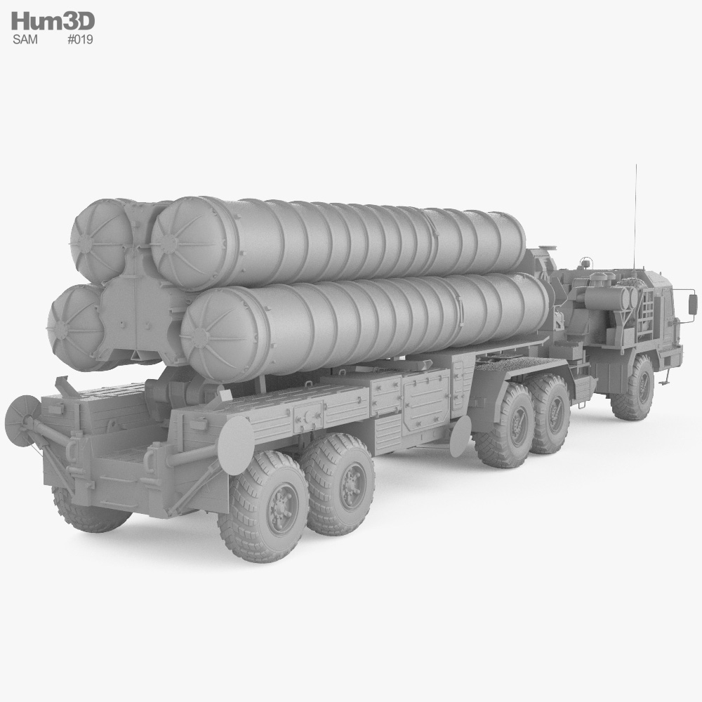 S-400 missile system 3D model - Download Artillery systems on 3DModels.org