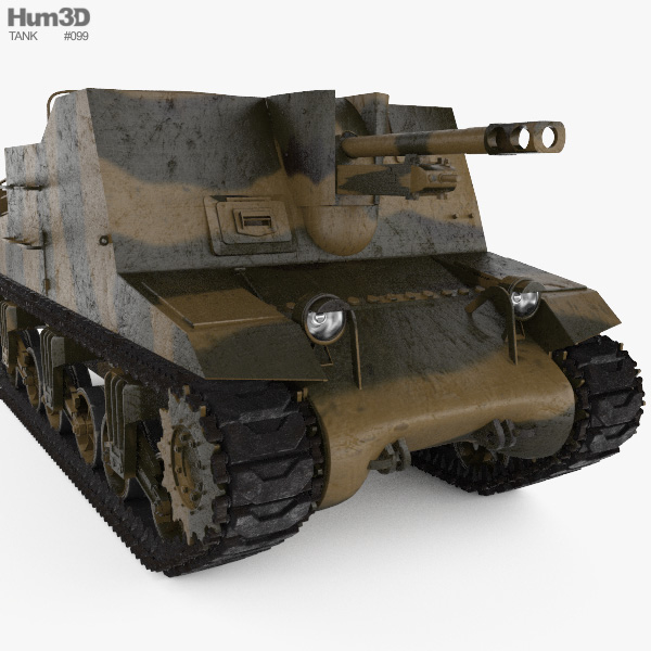 Sexton Self-propelled Artillery 3D model - Download Artillery systems ...