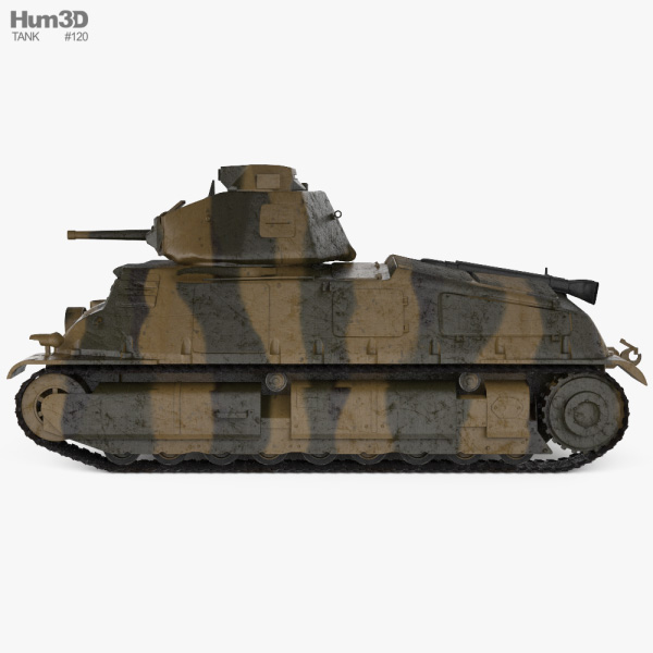 Somua S35 Cavalry Tank 3D model - Download Tank on 3DModels.org