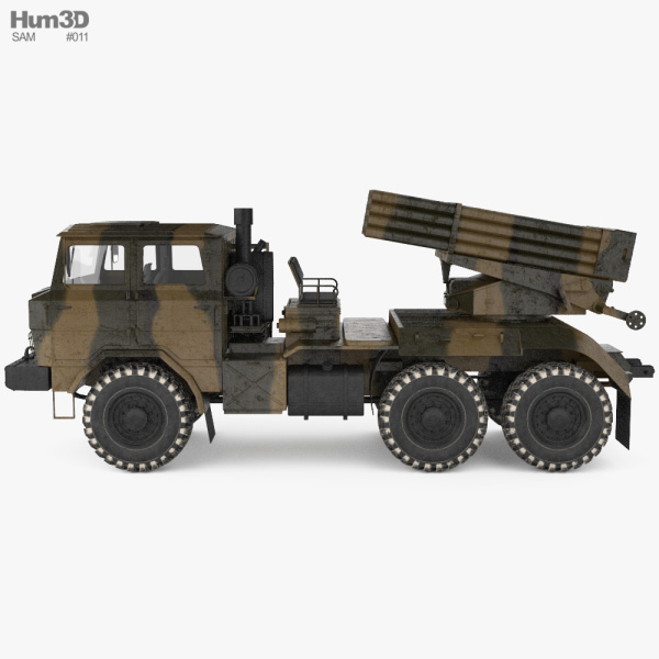 Type 81 SPMRL Rocket Launcher 3D model - Download Artillery systems on ...