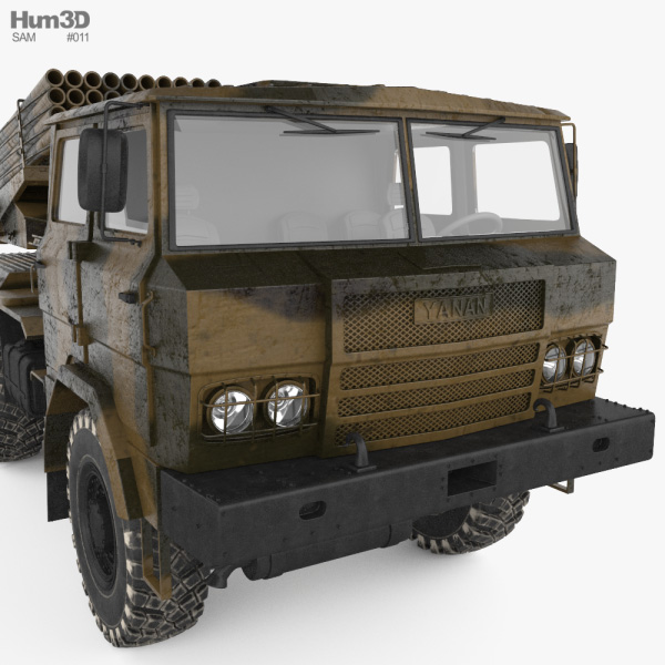 Type 81 SPMRL Rocket Launcher 3D model - Download Artillery systems on ...