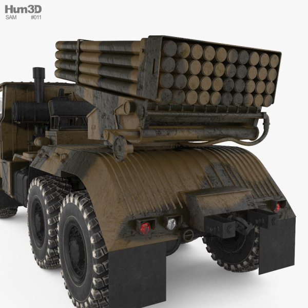 Type 81 SPMRL Rocket Launcher 3D model - Download Artillery systems on ...