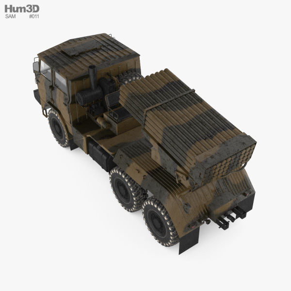 Type 81 SPMRL Rocket Launcher 3D model - Download Artillery systems on ...