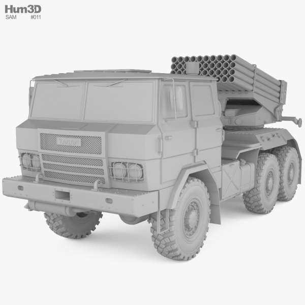 Type 81 SPMRL Rocket Launcher 3D model - Download Artillery systems on ...