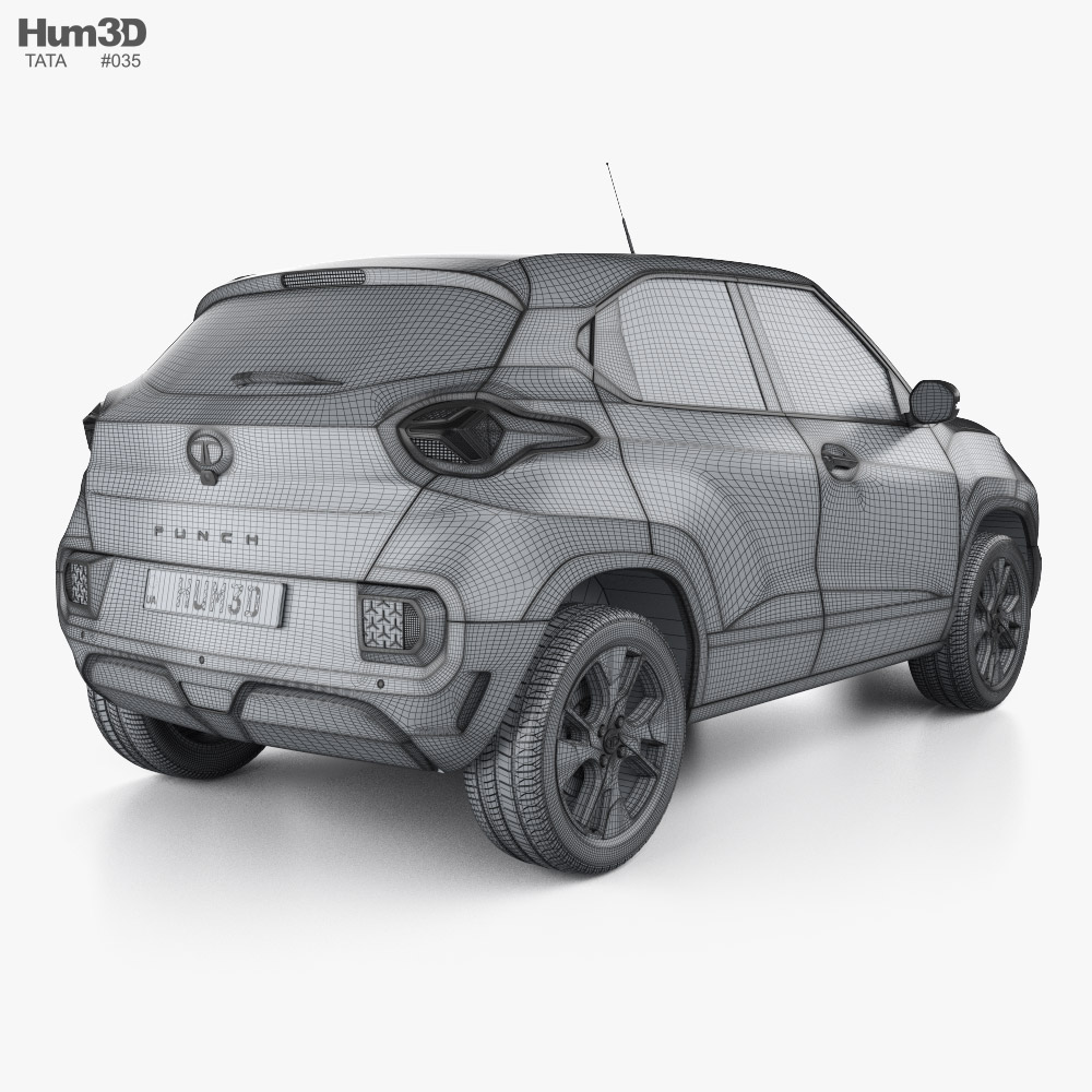 Tata Punch 2025 3D model - Download Crossover SUV on 3DModels.org