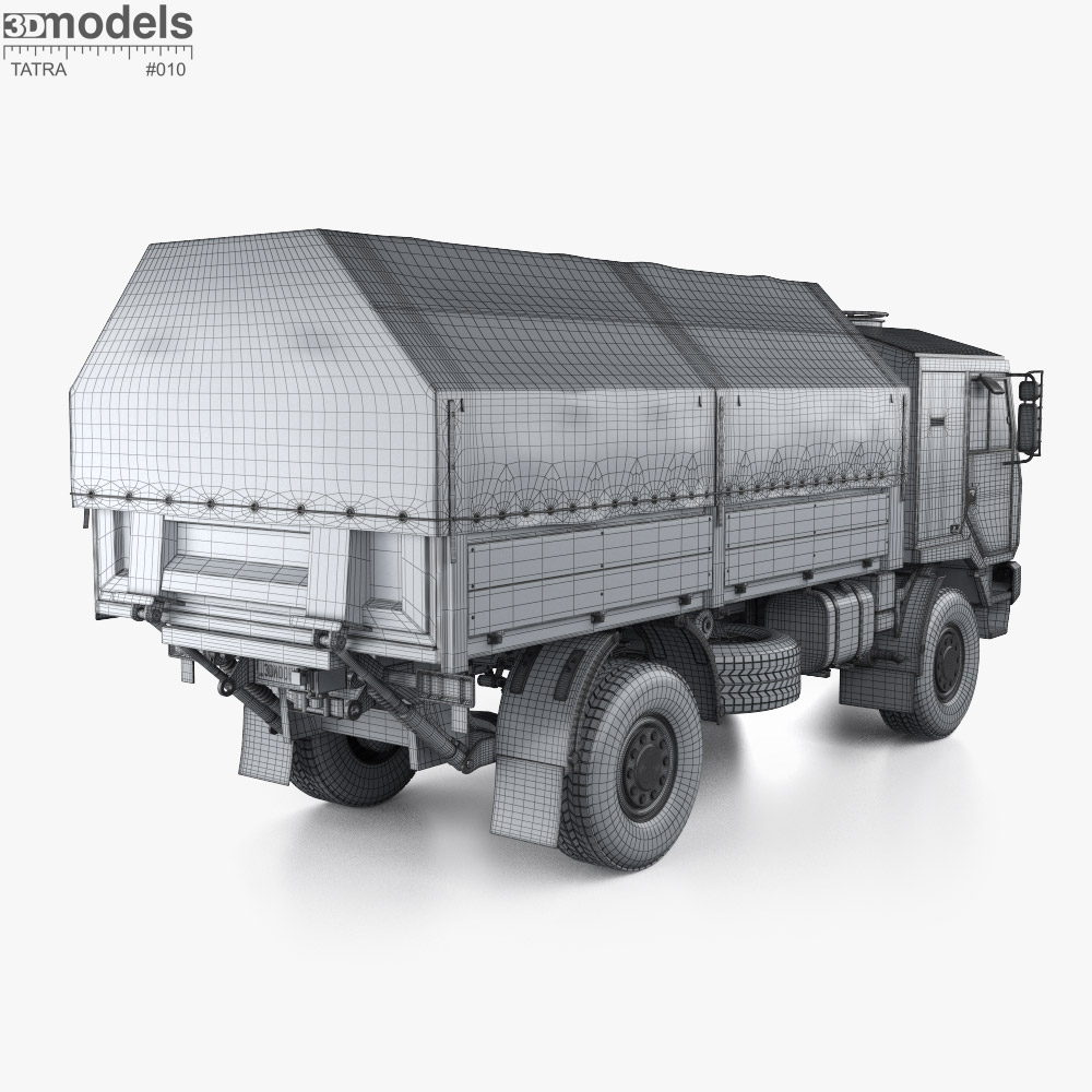 Tatra Tactic T810 Flatbed Truck 2-axle 2025 3D model - Download Truck ...